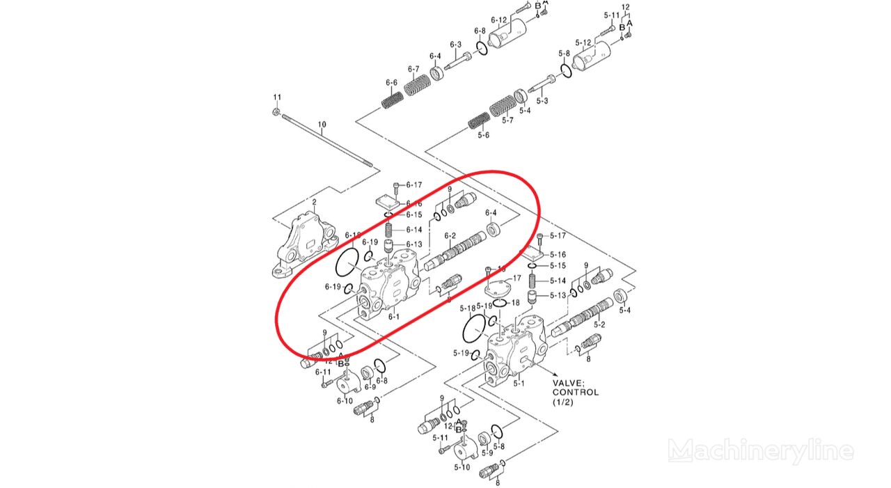 Hitachi 0830801 hidraulični razvodnik za Hitachi EX1900-5 EX1900-6 EX1900E-6LD EX1900E-6BH EX2000-7-BH EX2000 bagera