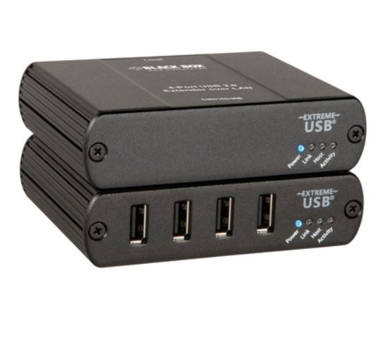 Black Box KVM-over-IP Switchable Extender Kit - LAN, 4-Port, 100m