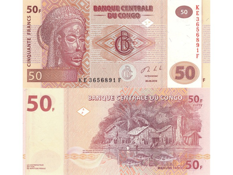 CONGO Kongo 50 Francs 2013 UNC, P-97