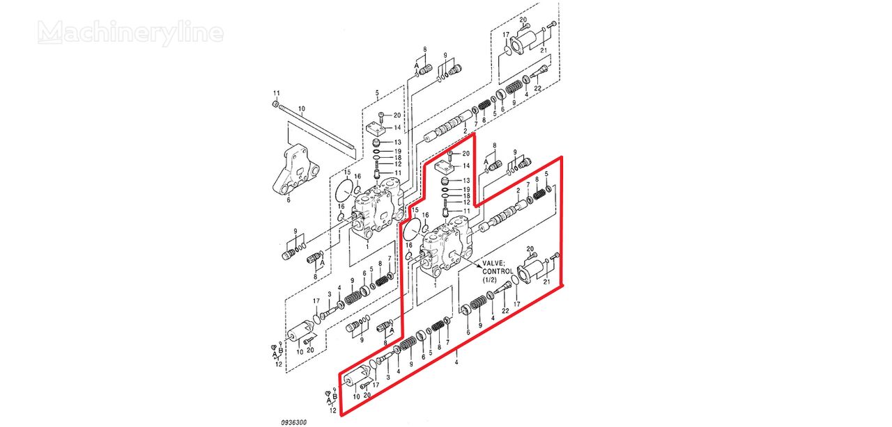 Hitachi 0829701 hidraulični razvodnik za Hitachi EX5500 EX5500-5 EX5500-6 EX5500E-6 EX5600-6BH EX5600-6LD bagera