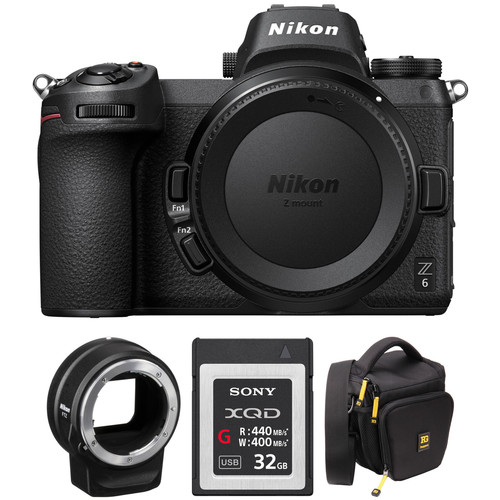 Nikon Z 6 Mirrorless Digital Camera with FTZ Mount Adapter and Bag Kit