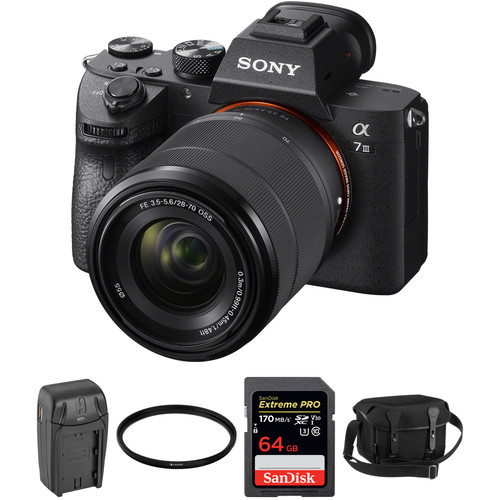 Sony Alpha a7 III Mirrorless Digital Camera with 28-70mm Lens and Accessories Kit