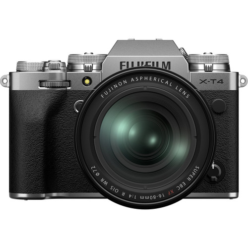 FUJIFILM X-T4 Mirrorless Digital Camera with 16-80mm Lens (Silver)