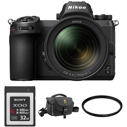 Nikon Z 6 Mirrorless Digital Camera with 24-70mm Lens and Accessories Kit