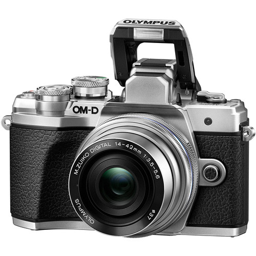 Olympus OM-D E-M10 Mark III Mirrorless Micro Four Thirds Digital Camera with 14-42mm EZ Lens (Silver)