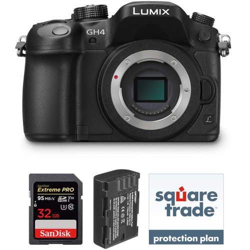 PANASONIC LUMIX DMC-GH4 MIRRORLESS MICRO FOUR THIRDS DIGITAL CAMERA BODY DELUXE KIT