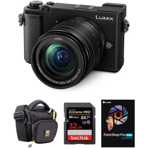 Panasonic Lumix DC-GX9 Mirrorless Micro Four Thirds Digital Camera with 12-60mm Lens and Accessories Kit (Black)