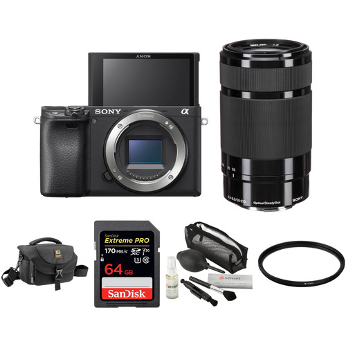 Sony Alpha a6400 Mirrorless Digital Camera with 55-210mm Lens and Accessories Kit