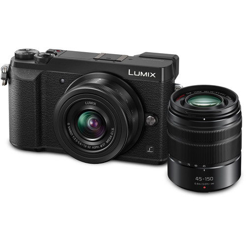 Panasonic Lumix DMC-GX85 Mirrorless Micro Four Thirds Digital Camera with 12-32mm and 45-150mm Lenses (Black)