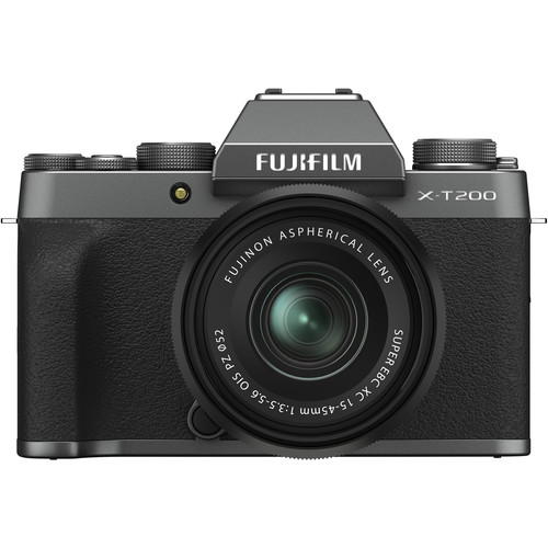 FUJIFILM X-T200 Mirrorless Digital Camera with 15-45mm Lens (Dark Silver)