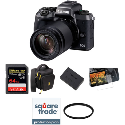 Canon EOS M5 Mirrorless Digital Camera with 18-150mm Lens Deluxe Kit