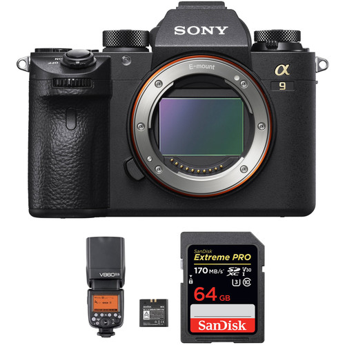 Sony Alpha a9 Mirrorless Digital Camera Body and Flash Kit