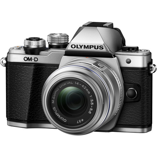 Olympus OM-D E-M10 Mark II Mirrorless Micro Four Thirds Digital Camera with 14-42mm II R Lens (Silver)