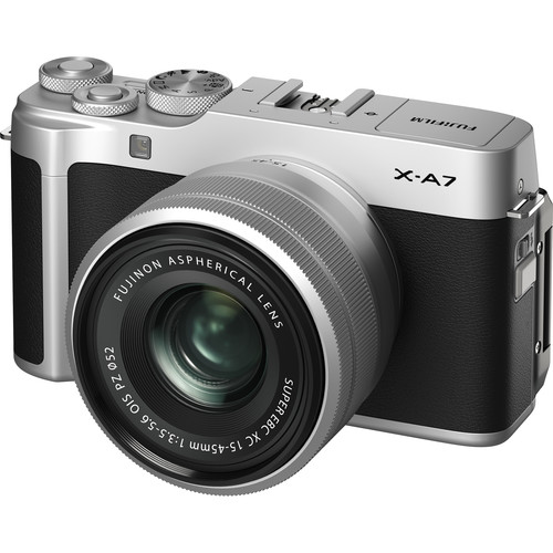 FUJIFILM X-A7 Mirrorless Digital Camera with 15-45mm Lens (Silver)