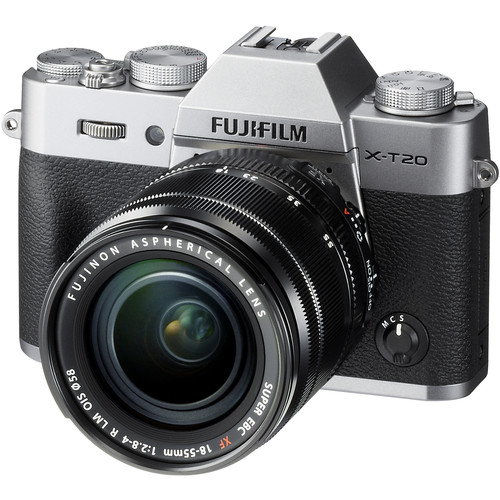 FUJIFILM X-T20 Mirrorless Digital Camera with 18-55mm Lens (Silver)