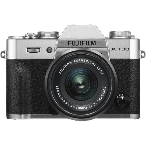 FUJIFILM X-T30 Mirrorless Digital Camera with 15-45mm Lens (Silver)