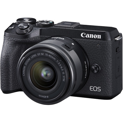 Canon EOS M6 Mark II Mirrorless Digital Camera with 15-45mm Lens and EVF-DC2 Viewfinder (Black)