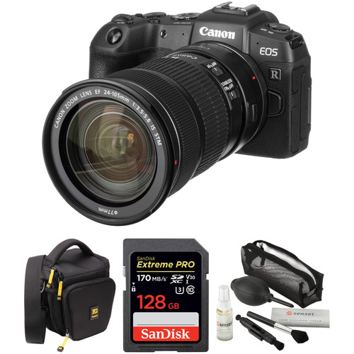 Canon EOS RP Mirrorless Digital Camera with EF 24-105mm f/3.5-5.6 STM Lens, Mount Adapter EF-EOS R, and Accessories Kit