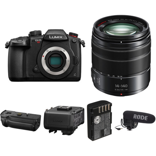 Panasonic Lumix DC-GH5S Mirrorless Micro Four Thirds Digital Camera with 14-140mm Lens Filmmaking Kit