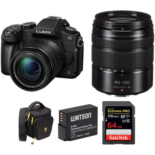 Panasonic Lumix DMC-G85 Mirrorless Micro Four Thirds Digital Camera with 12-60mm and 45-150mm Lenses Kit