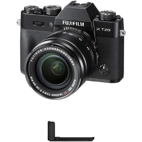 FUJIFILM X-T20 Mirrorless Camera with XF 18-55mm f/2.8-4 R LM OIS Lens and Grip Kit (Black)