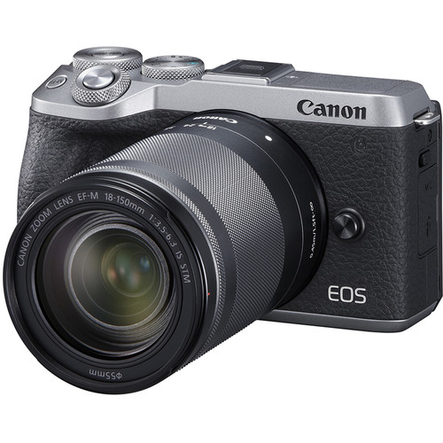 Canon EOS M6 Mark II Mirrorless Digital Camera with 18-150mm Lens and EVF-DC2 Viewfinder (Silver)