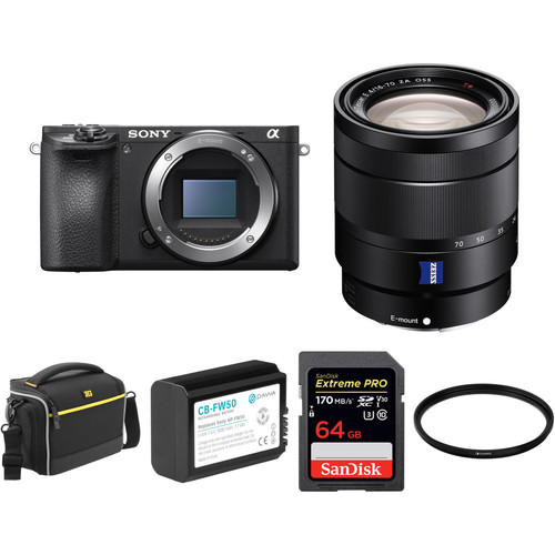 SONY ALPHA A6500 MIRRORLESS DIGITAL CAMERA WITH 16-70MM LENS AND FREE ACCESSORY KIT