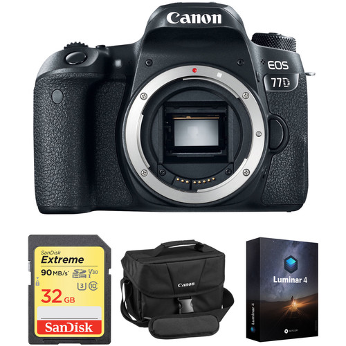 Canon EOS 77D DSLR Camera Body with Accessory Kit