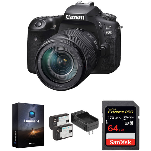 Canon EOS 90D DSLR Camera with 18-135mm Lens and Software Kit