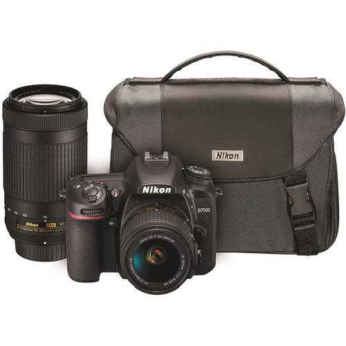 NIKON D7500 DSLR CAMERA WITH 18-55MM AND 70-300MM VR LENSES KIT