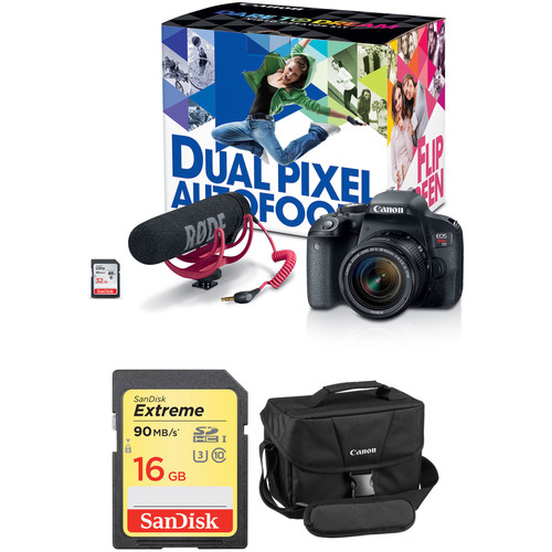 Canon EOS Rebel T7i DSLR Camera with 18-55mm Lens Video Creator and Accessory Kit