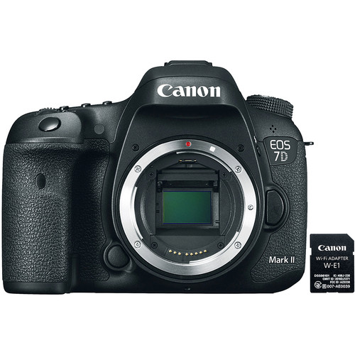 Canon EOS 7D Mark II DSLR Camera Body with W-E1 Wi-Fi Adapter