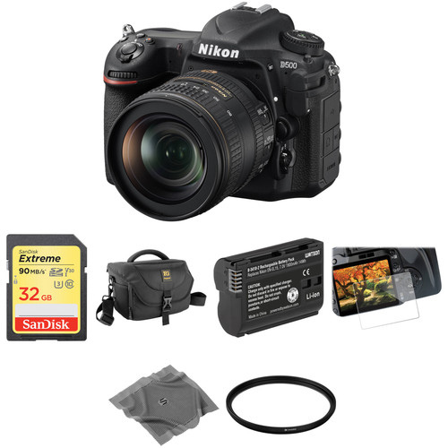 Nikon D500 DSLR Camera with 16-80mm Lens Basic Kit