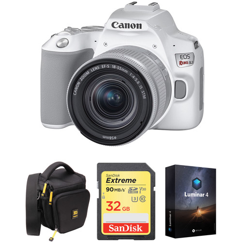 Canon EOS Rebel SL3 DSLR Camera with 18-55mm Lens and Accessory Kit (White)