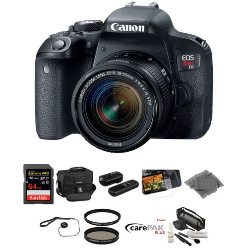 Canon EOS Rebel T7i DSLR Camera with 18-55mm Lens Deluxe Kit