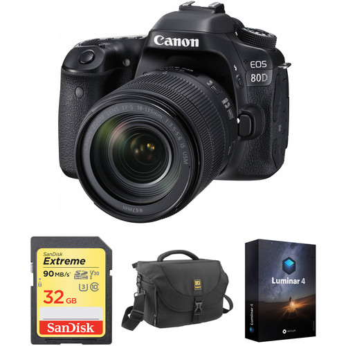 Canon EOS 80D DSLR Camera with 18-135mm Lens and Accessory Kit