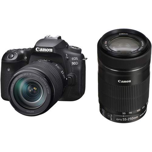 Canon EOS 90D DSLR Camera with 18-135mm and 55-250mm Lenses Kit