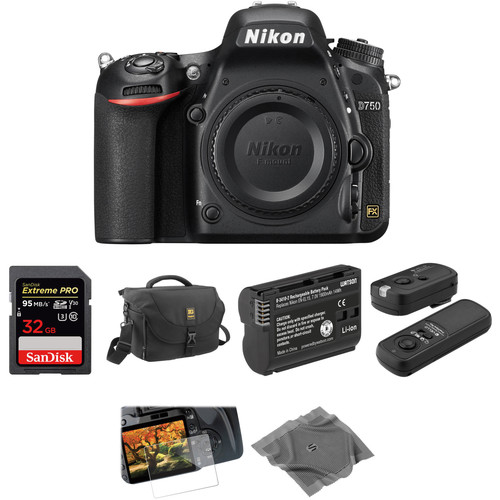 NIKON D750 DSLR CAMERA BODY BASIC KIT