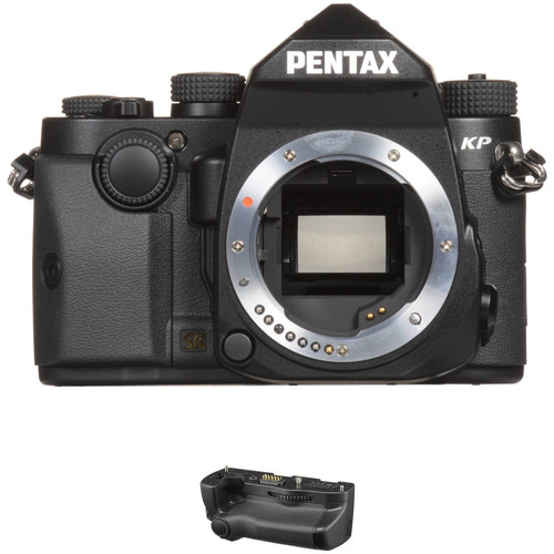 Pentax KP DSLR Camera Body with Battery Grip Kit (Black)