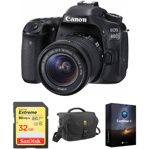 Canon EOS 80D DSLR Camera with 18-55mm Lens and Accessory Kit