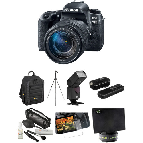 CANON EOS 77D DSLR CAMERA WITH 18-135MM USM LENS AND ACCESSORIES KIT