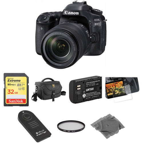 Canon EOS 80D DSLR Camera with 18-135mm Lens Basic Kit