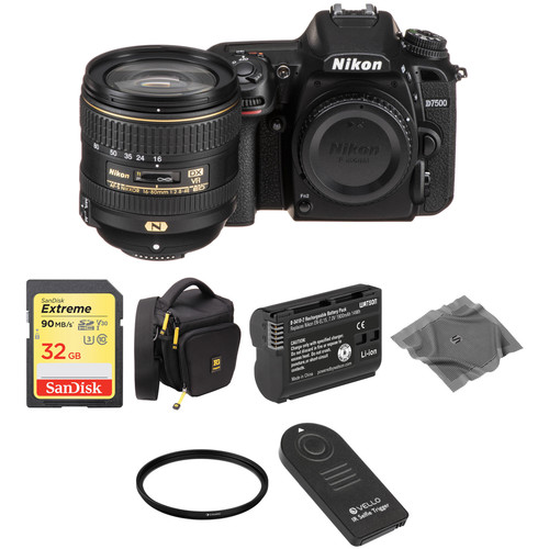 Nikon D7500 DSLR Camera with 16-80mm Lens Basic Kit