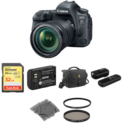 Canon EOS 6D Mark II DSLR Camera with 24-105mm f/3.5-5.6 Lens Basic Kit