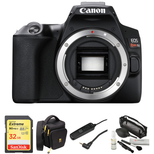 CANON EOS REBEL SL3 DSLR CAMERA BODY BASIC KIT (BLACK)