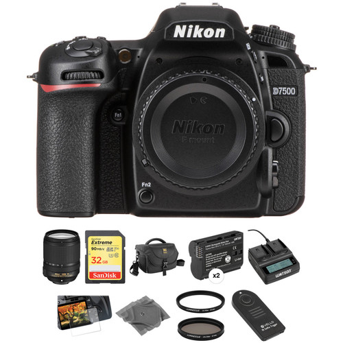 Nikon D7500 DSLR Camera with 18-140mm Lens Deluxe Kit