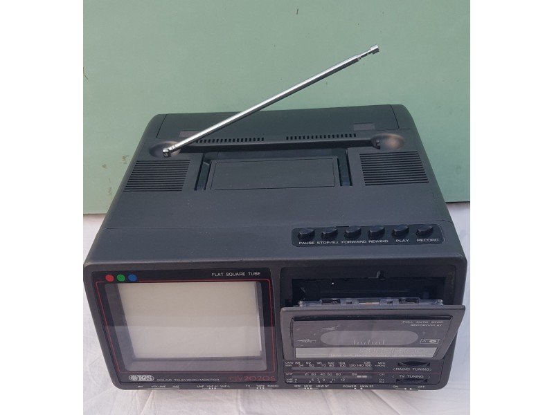 COLOR PORTABL TV / radio / kaset dek - 220/12 V