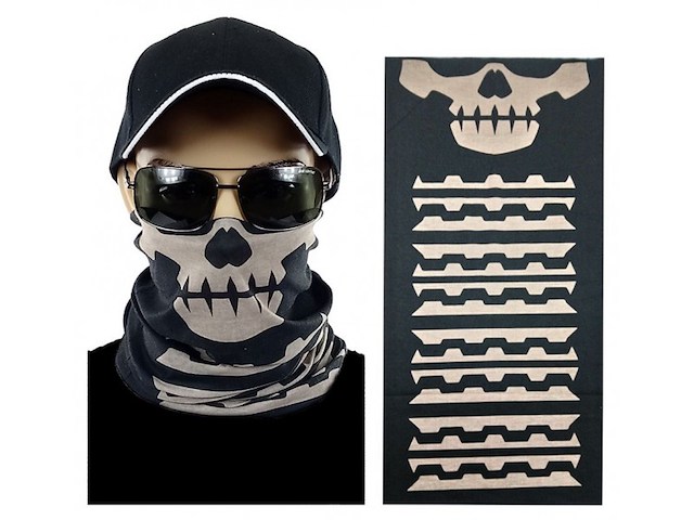 Skull Kostur Bandana Marama Potkapa Maska Model 4