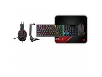 Fantech P51 5u1 gejmerski komplet tastatura+miš+podloga+slušalice+stalak crni