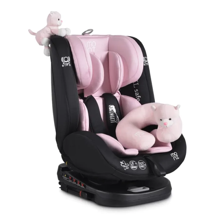 Roze Autosedište od 76-150 cm isofix CAN 1578